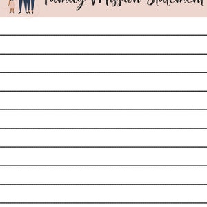 Family Mission Statement Workbook - Etsy