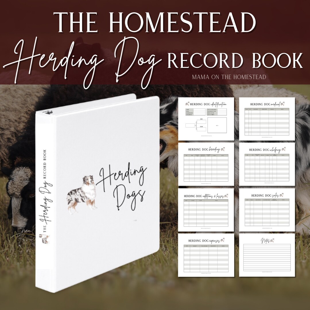 The Herding Dog Record Book - Etsy