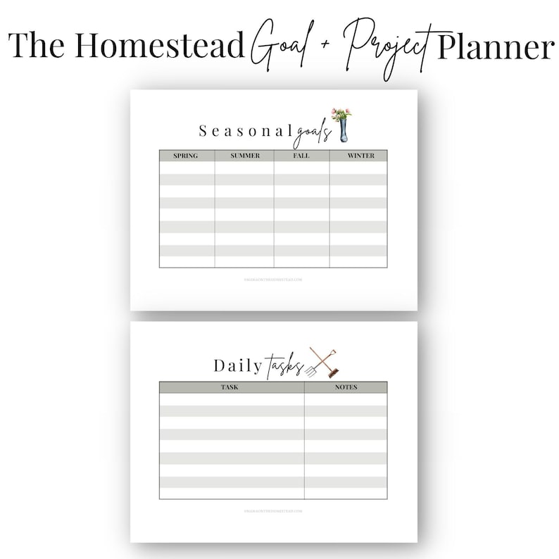 The Homestead Goal Project Planner - Etsy