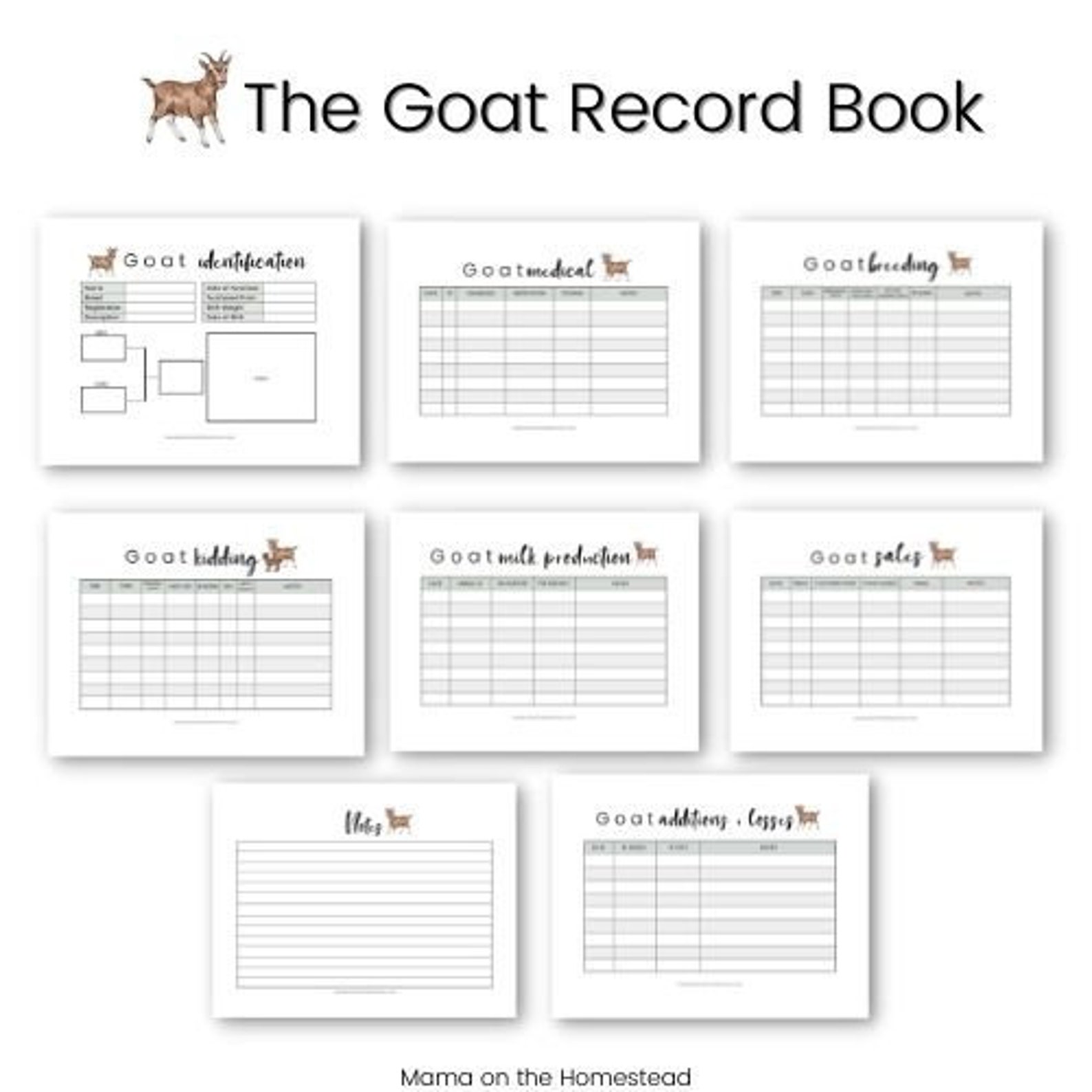 The Homestead Goat Record Book - Etsy