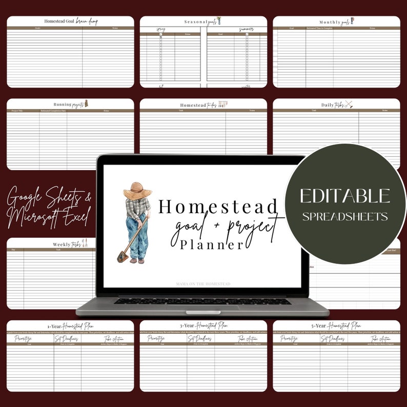 The Homestead Management Planner- Digital Version (editable ...