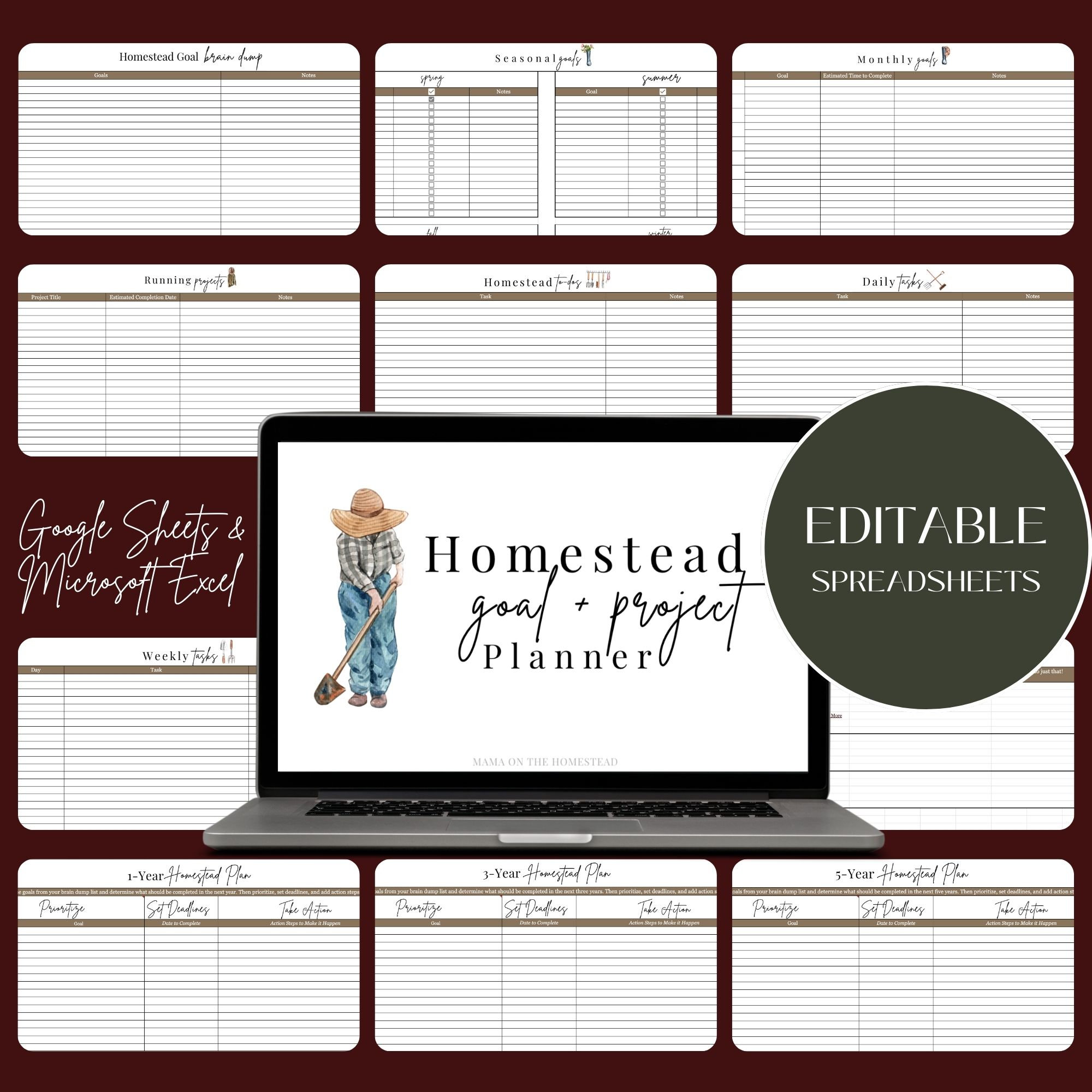 The Homestead Management Planner- Digital Version (editable ...