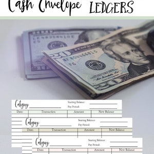 Cash Envelope Transaction Ledger - Etsy