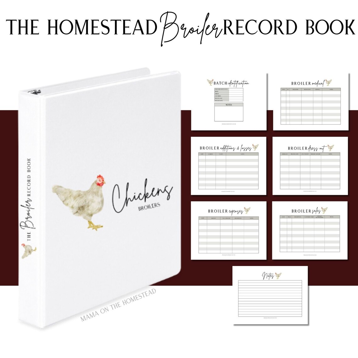 The Homestead Broiler Record Book - Etsy