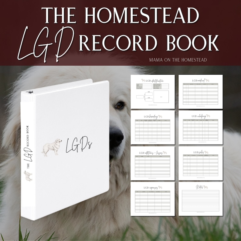 The Homestead Livestock Guardian Dog Record Book - Etsy