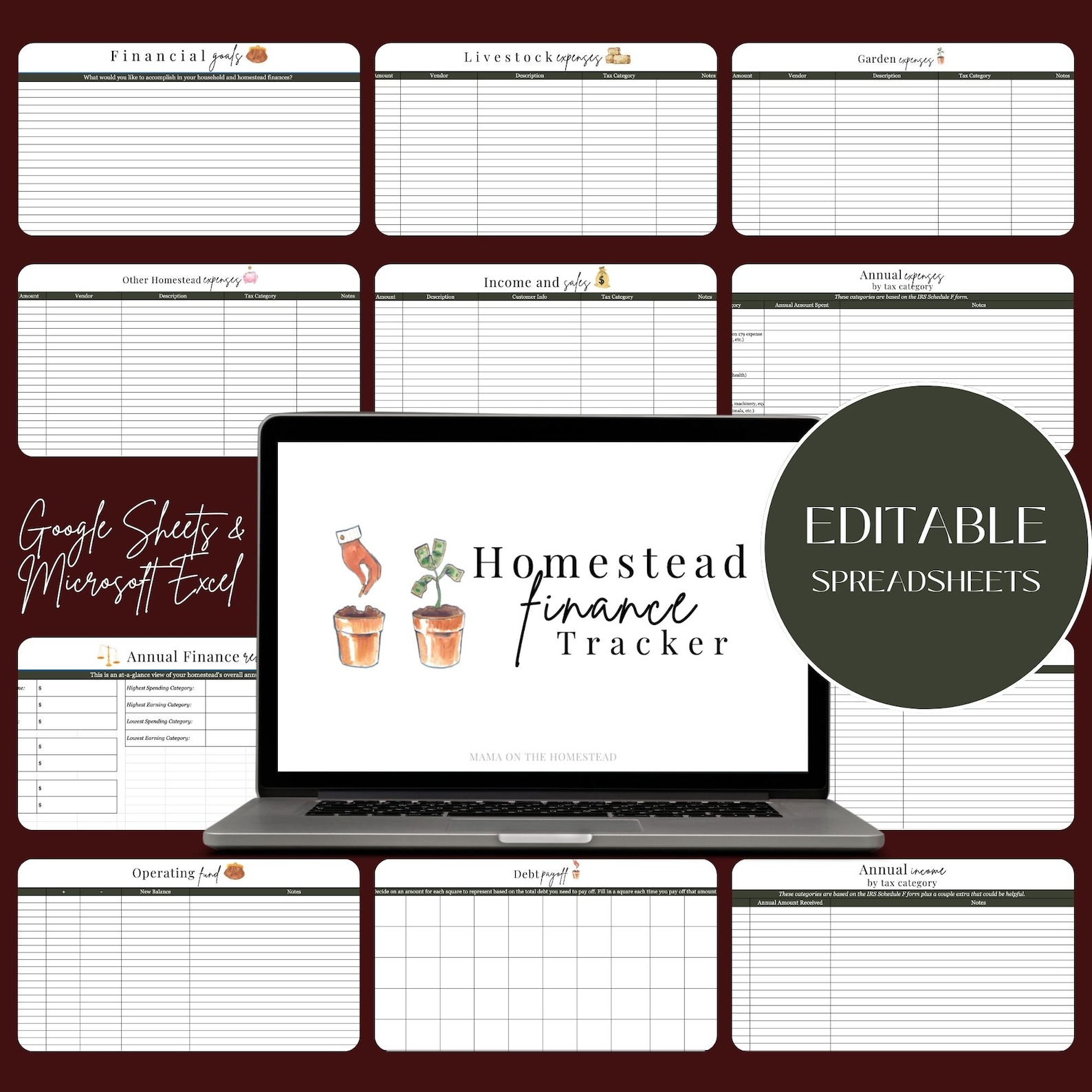 The Homestead Management Planner- Digital Version (editable ...