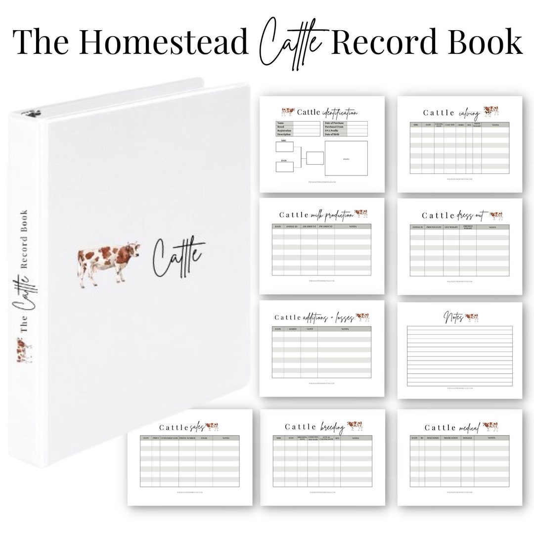 The Homestead Cattle Record Book - Etsy