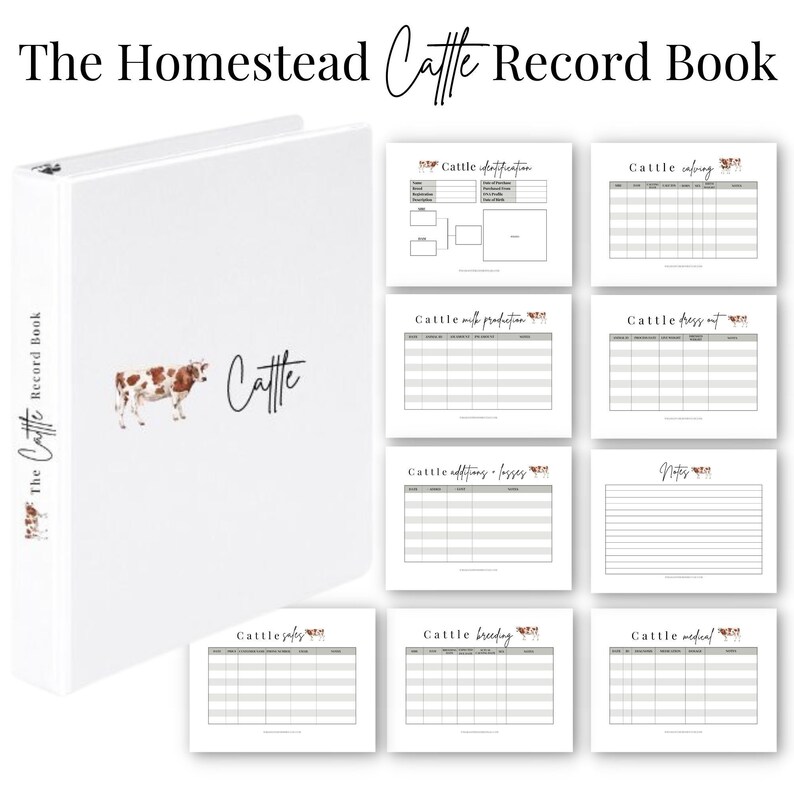 The Homestead Cattle Record Book - Etsy