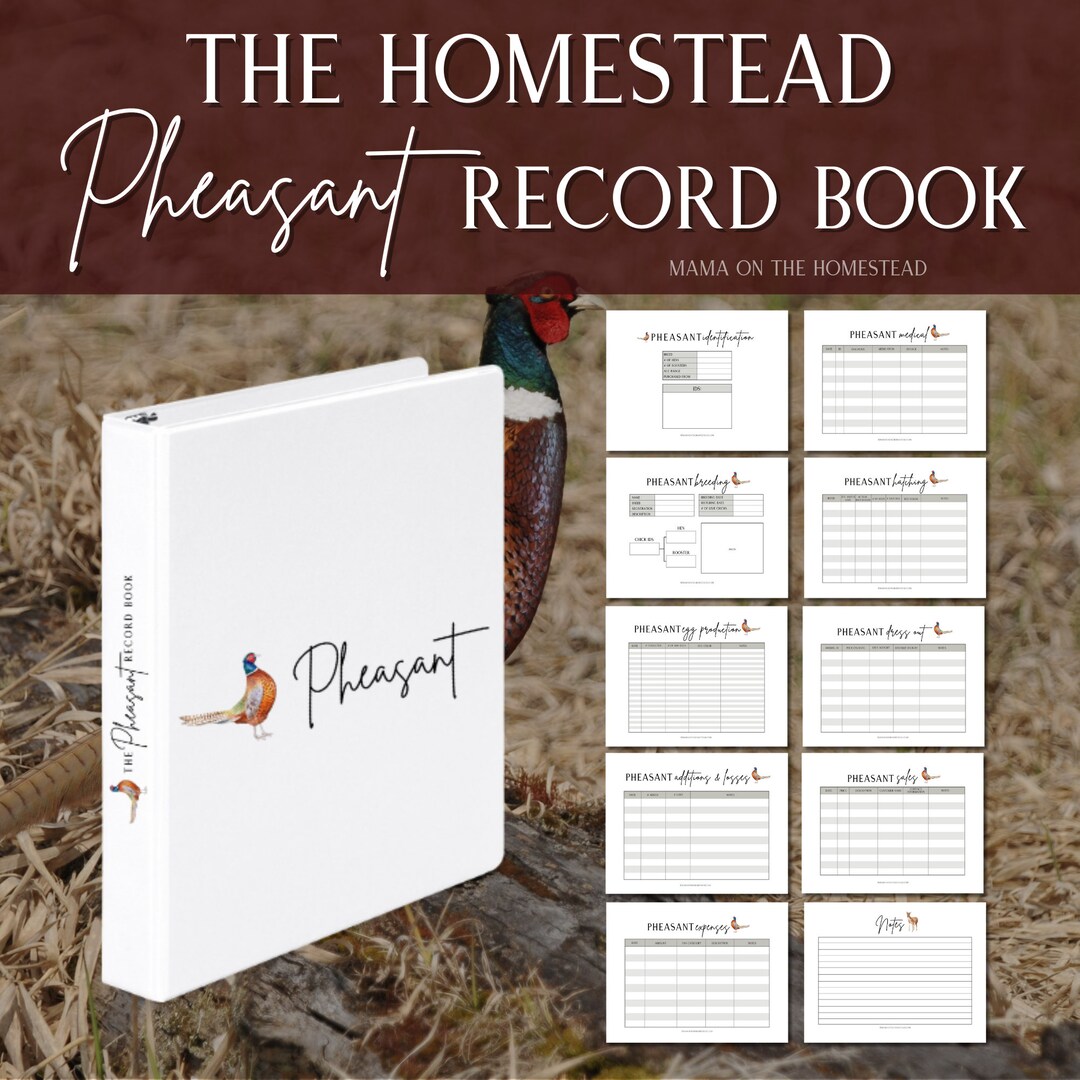 The Pheasant Record Book - Etsy