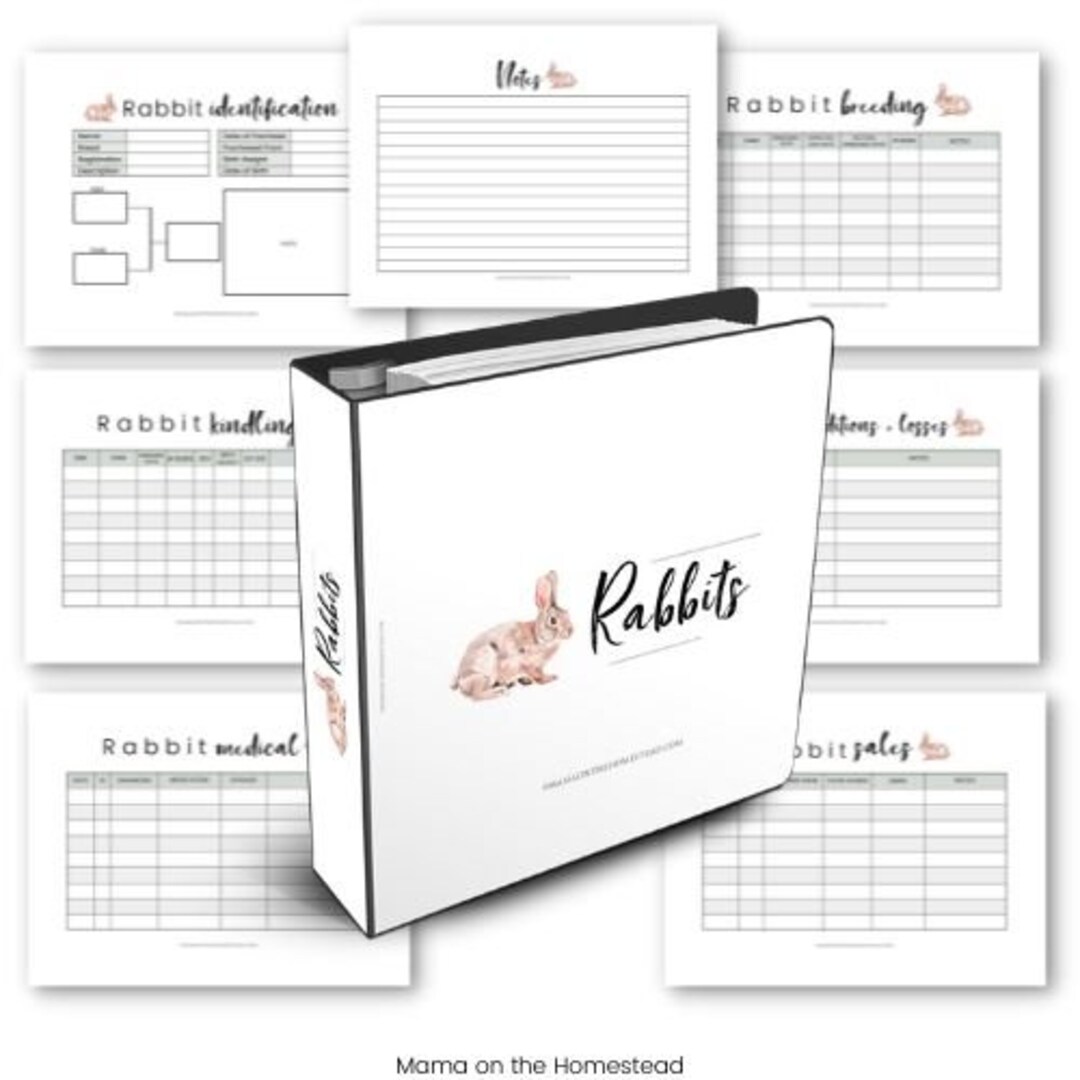 The Homestead Rabbit Record Book - Etsy