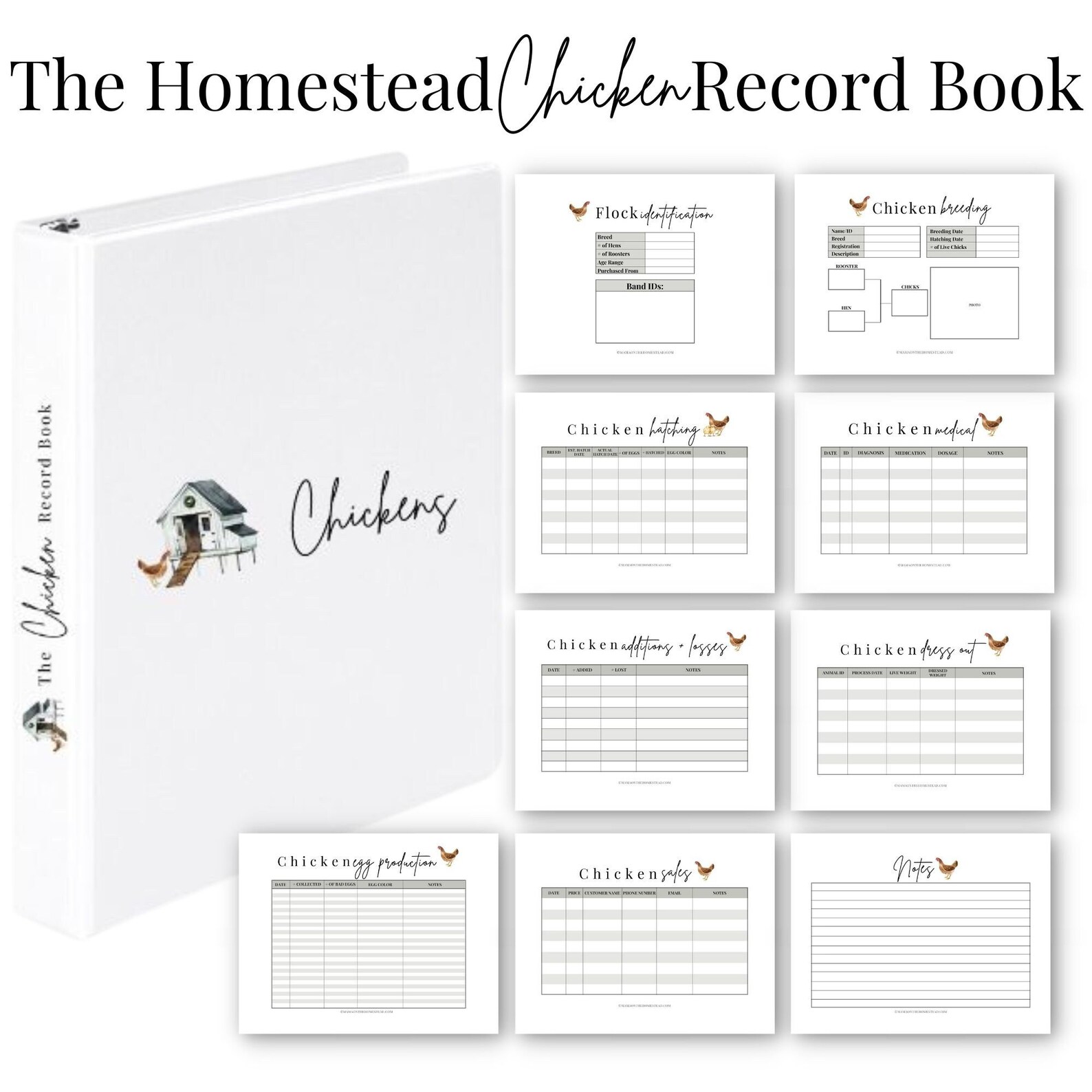 The Homestead Chicken Record Book - Etsy