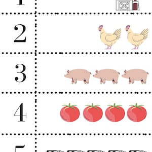 Farm-themed Number Recognition Game - Etsy