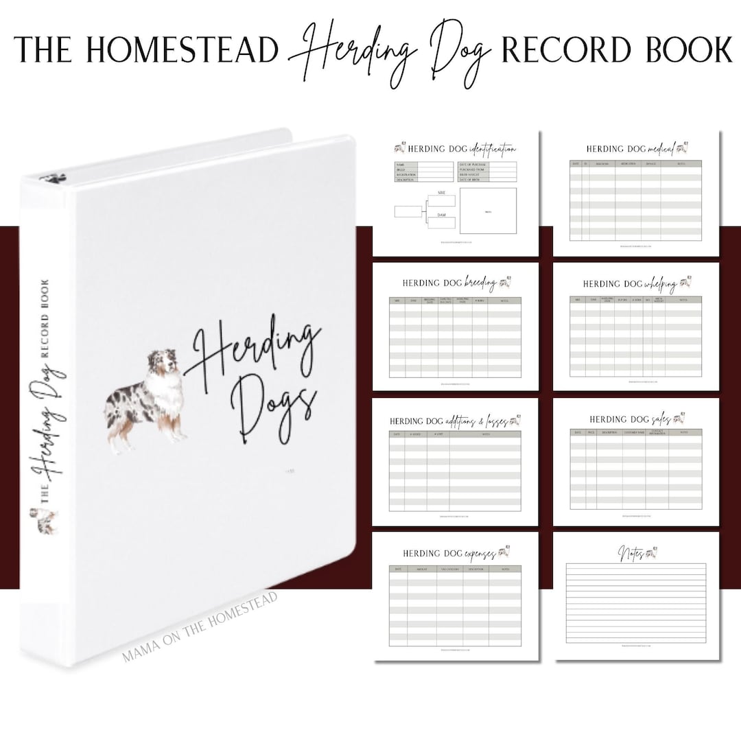 The Herding Dog Record Book - Etsy