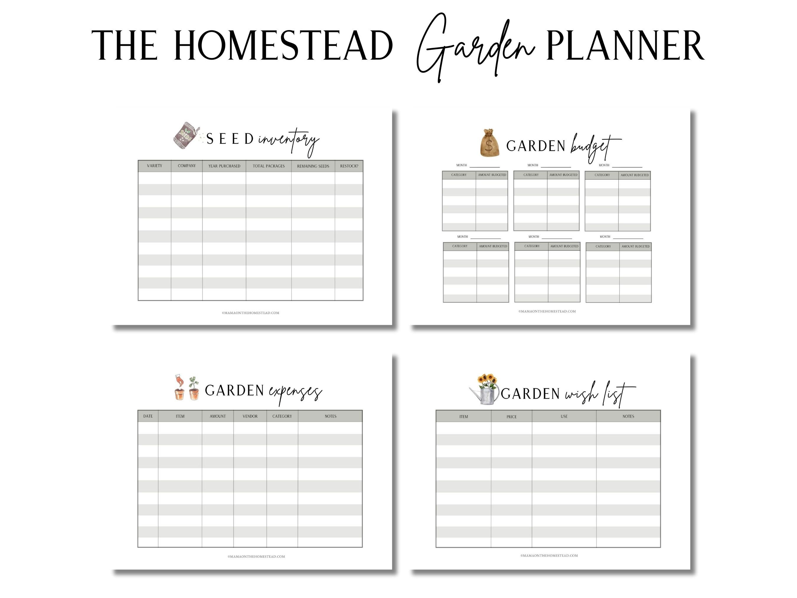 The Homestead Garden Planner - Etsy