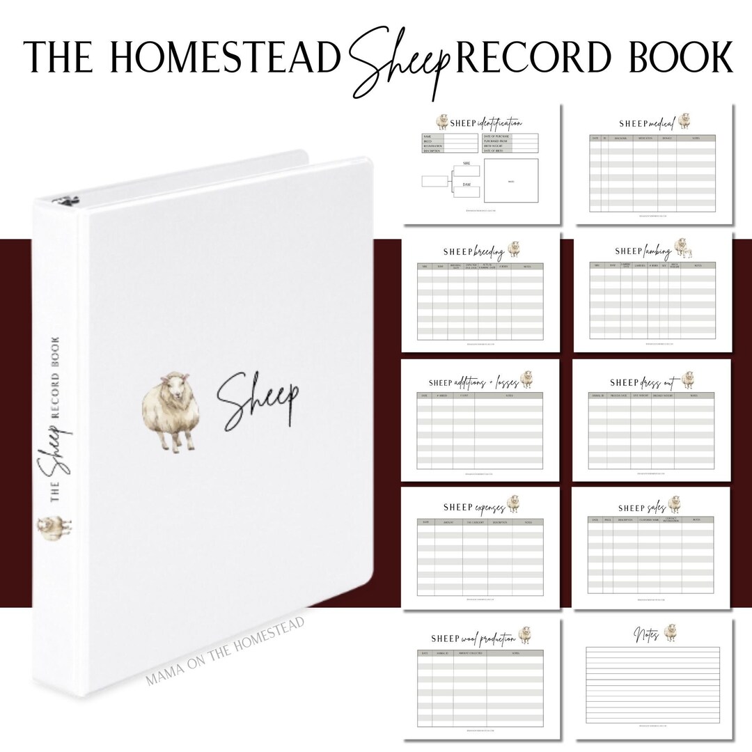 The Homestead Sheep Record Book - Etsy
