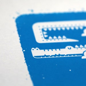 ABC Blue | Screen Printed Alphabet Silk Screen Poster | Illustrated ...