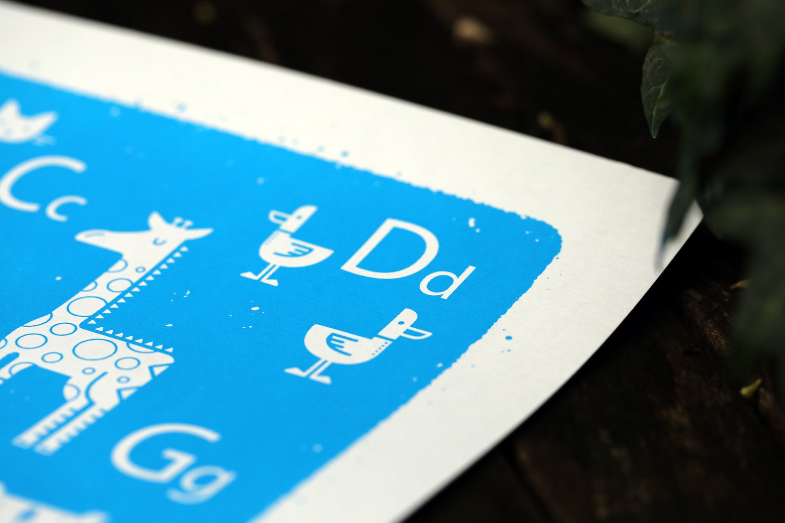 ABC Blue Screen Printed Alphabet Silk Screen Poster - Etsy