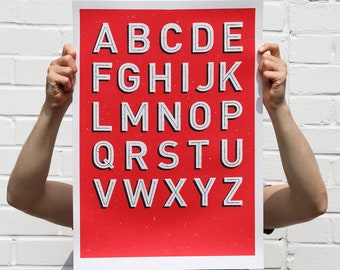 Alphabet Poster - Etsy