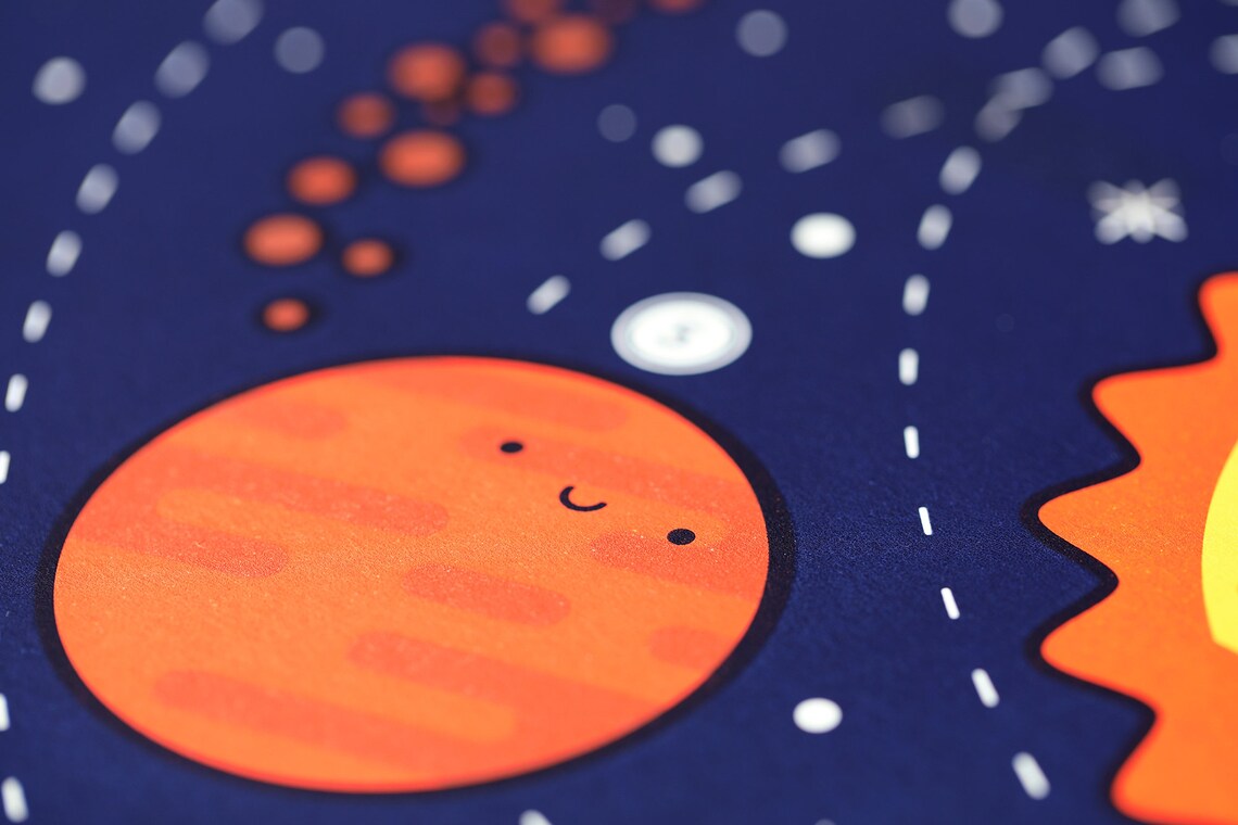 Solar System Screen Printed Poster the Solar System Silk - Etsy