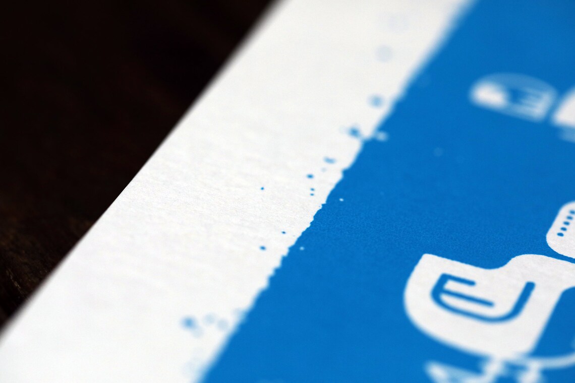 ABC Blue Screen Printed Alphabet Silk Screen Poster - Etsy