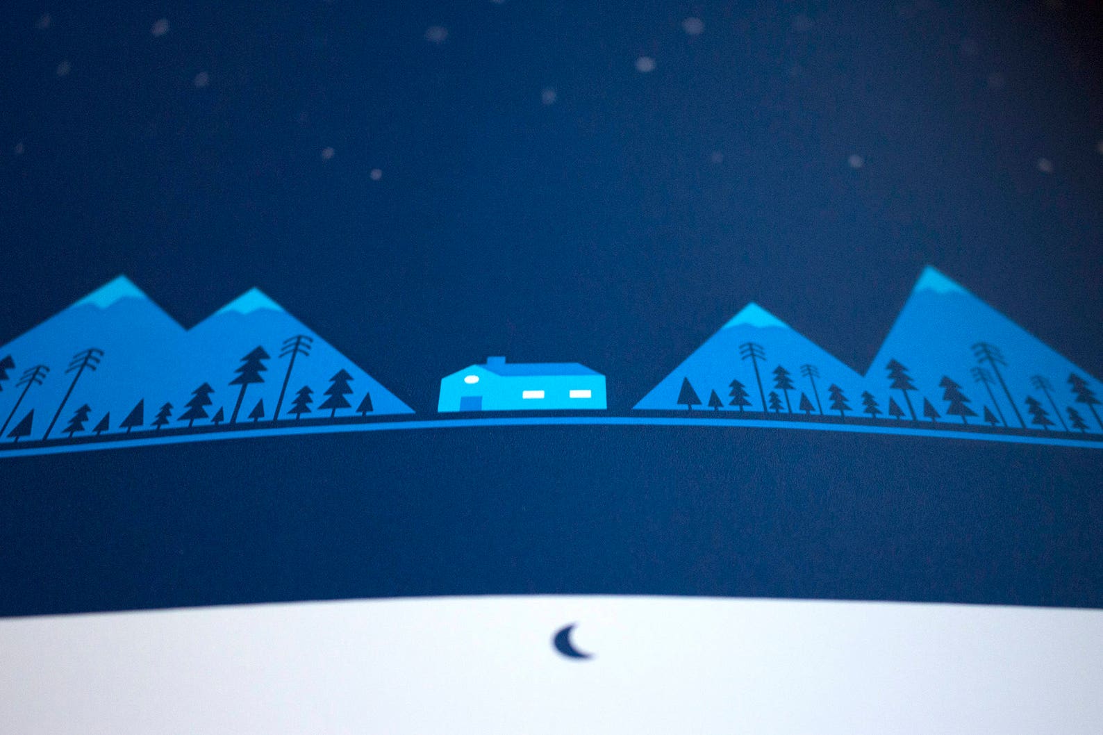 Night Mountains Screen Printed Poster | Silk Screen | Illustrated Hand ...
