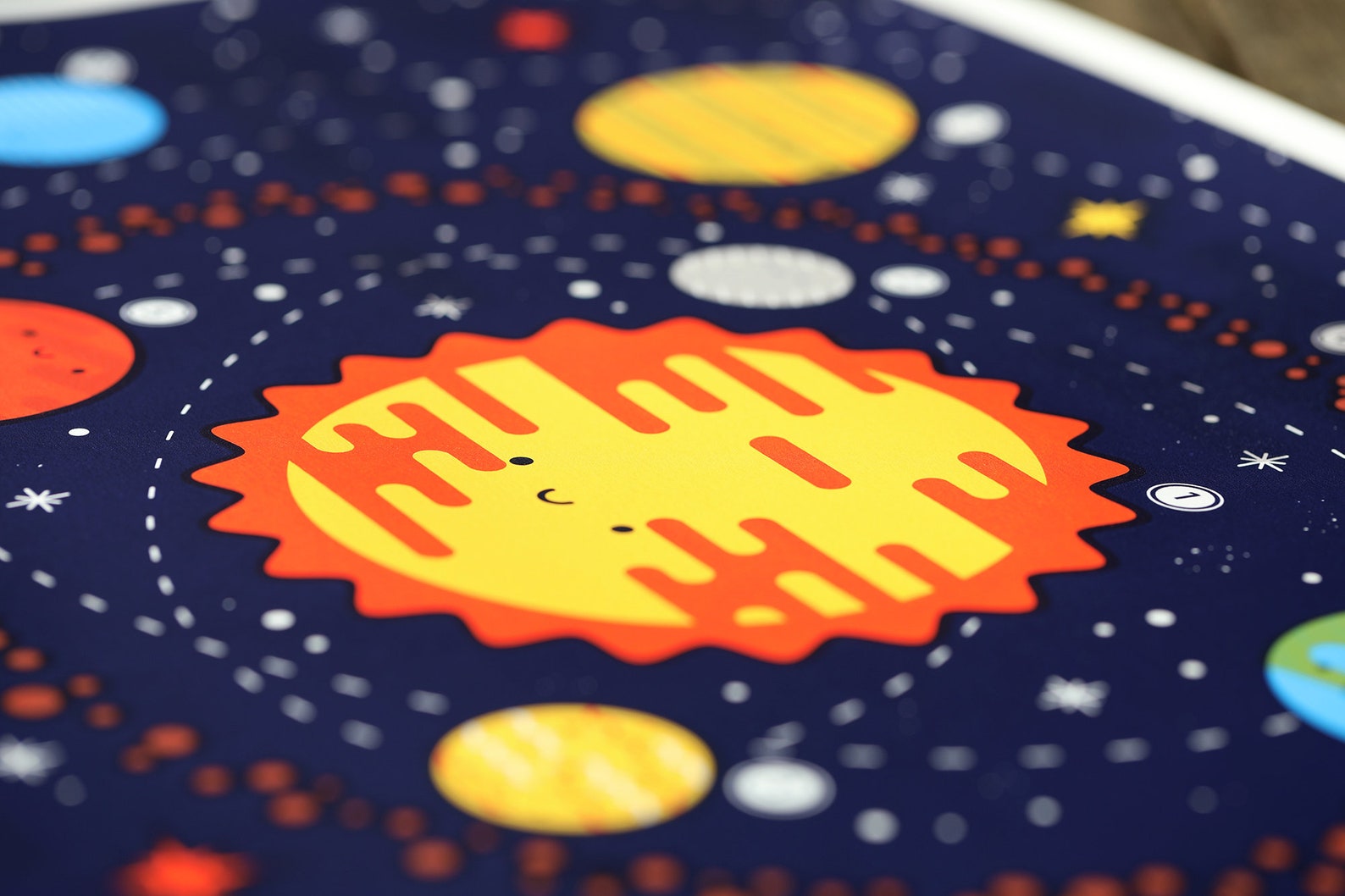 Solar System Screen Printed Poster the Solar System Silk - Etsy