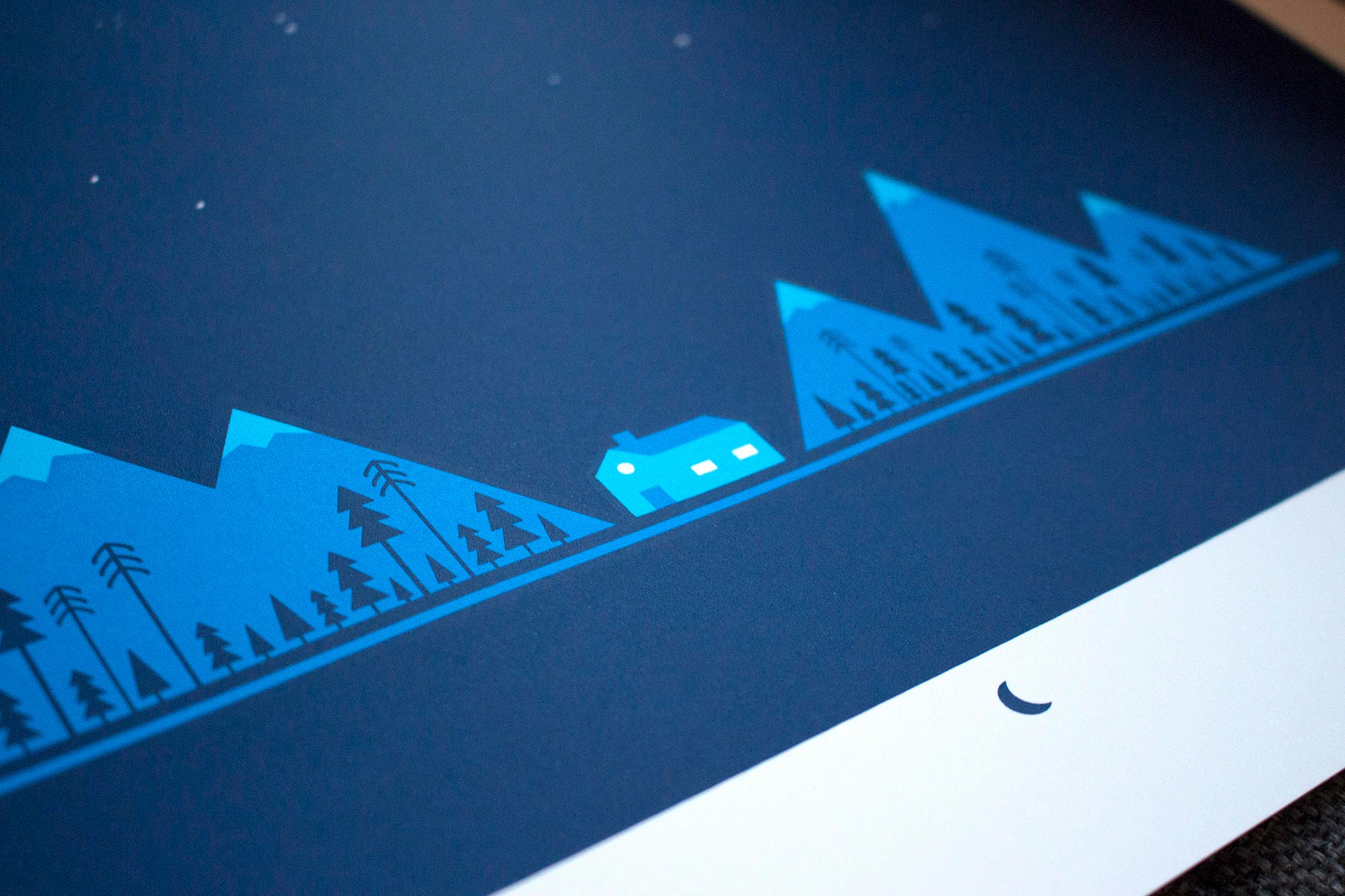 Night Mountains Screen Printed Poster Silk Screen - Etsy UK