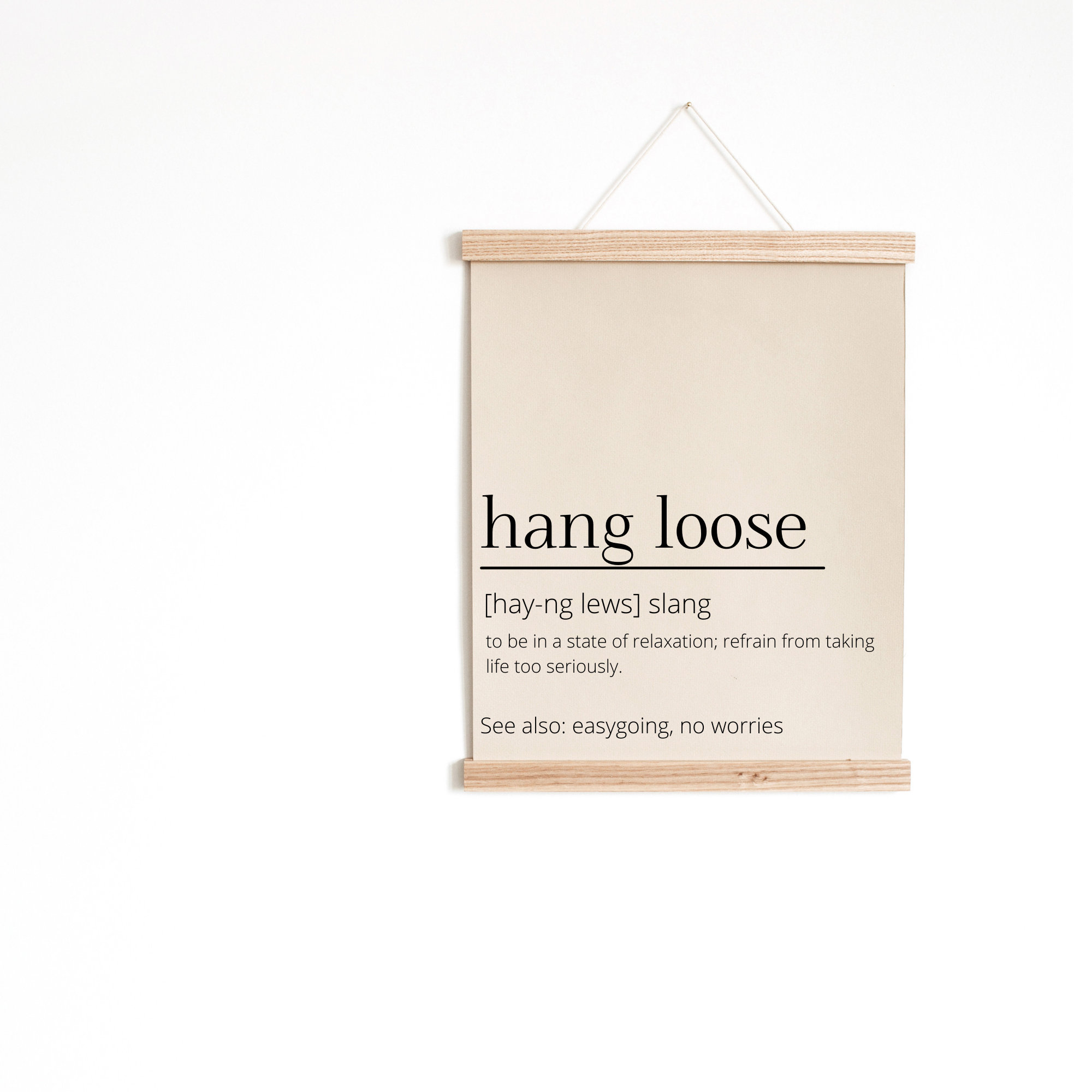 Hang Loose, Definition, Printable Wall Art, Boho, Beach Decor, DIGITAL ...