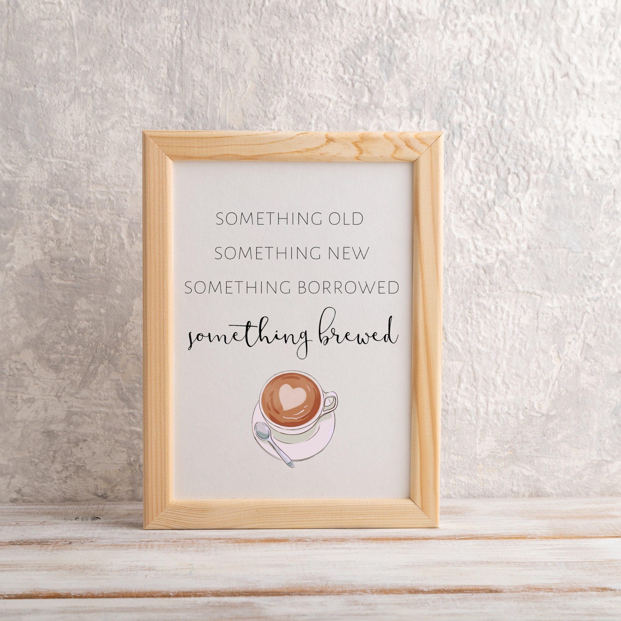 Something Brewed, Bridal Coffee Bar Sign, Bridal Brunch Sign, Wedding ...