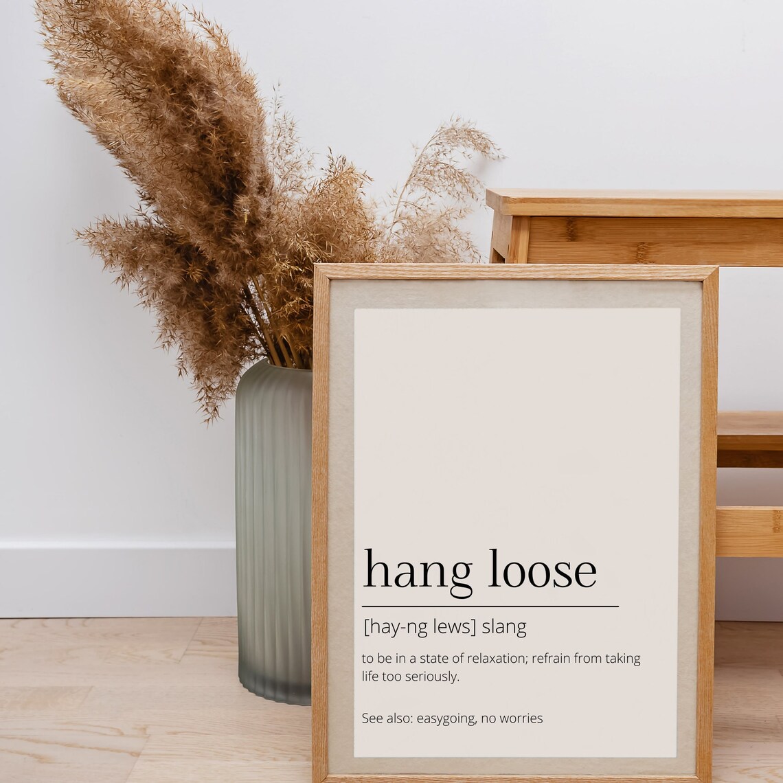 Hang Loose Definition Printable Wall Art Boho Beach Decor - Etsy
