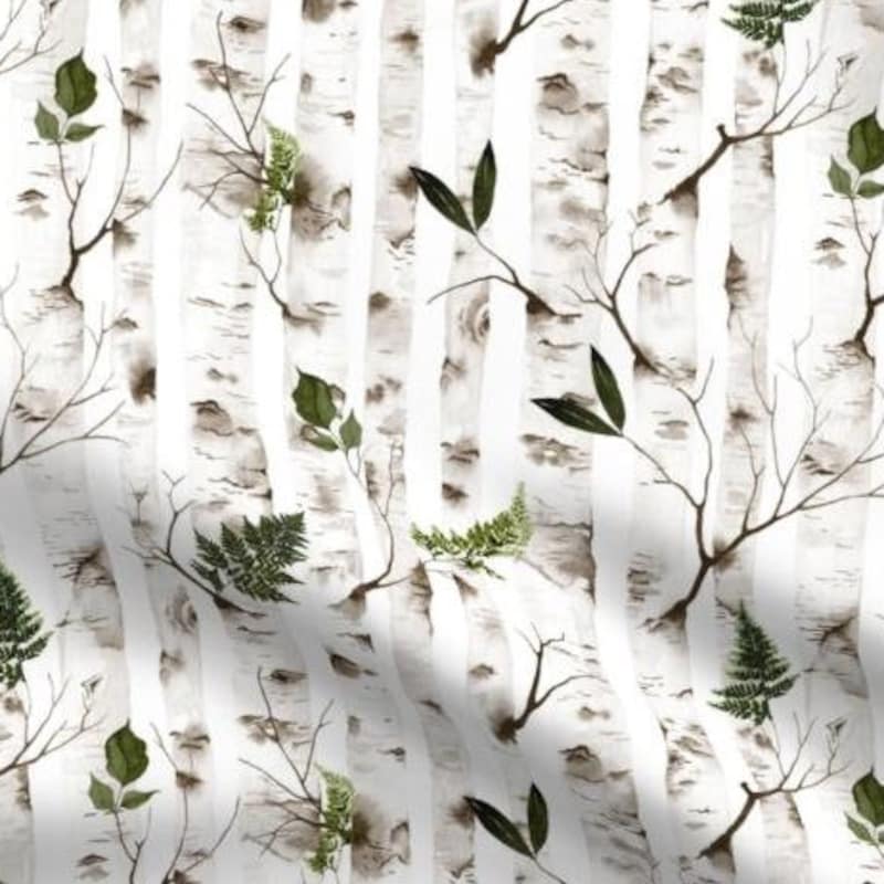 Birch Tree Fabric - Etsy