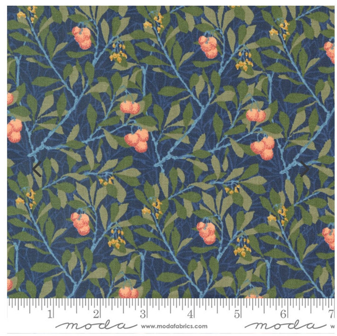Table Linens flowering Fruit Tree Kelmscott Blue Fabric Morris Meadow ... Table Linens flowering Fruit Tree Kelmscott Blue Fabric Morris Meadow ...