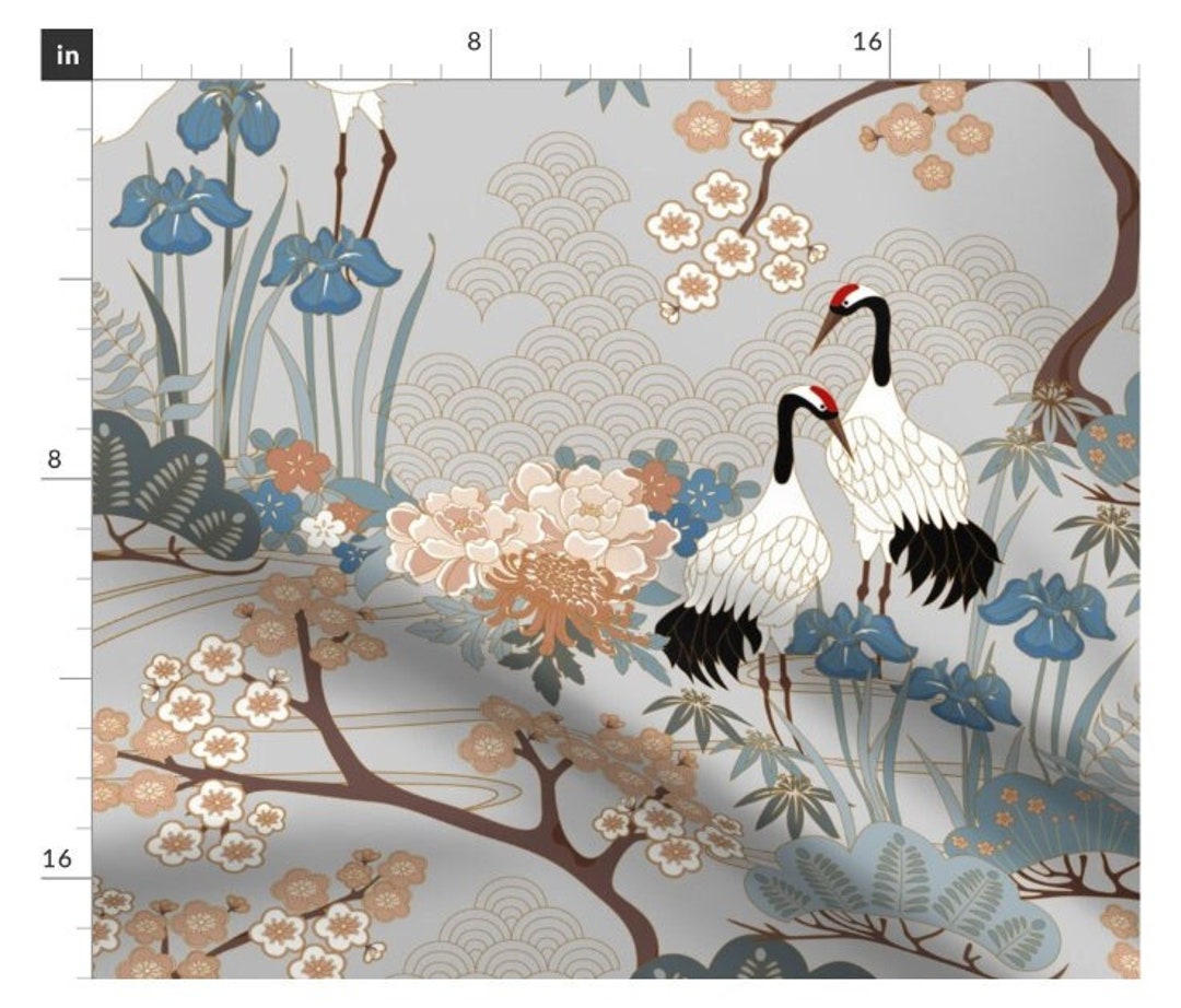 One Roman Shade "japanese Garden Grey". Custom Made to Order Window ...