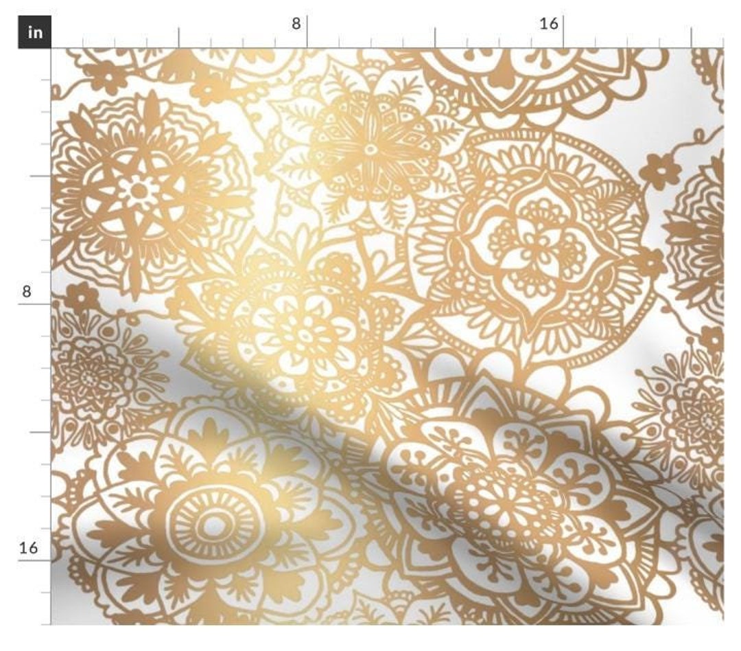 One Roman Shade "gold Mandala". Custom Made to Order Window Treatments ...