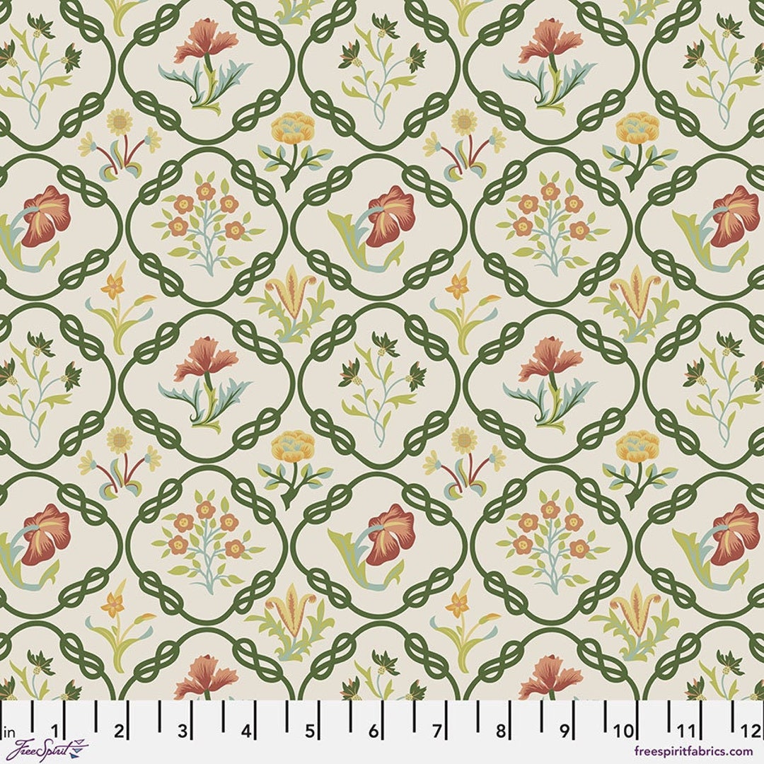 Table Linens "mays Coverlet - Twining Vine" Fabric. Freespirit Emery ...