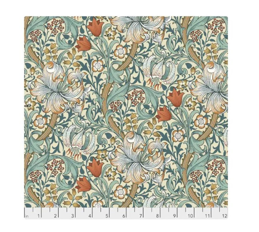 One Curtain Panel "golden Lily - Autumn - Original Morris" Fabric ...