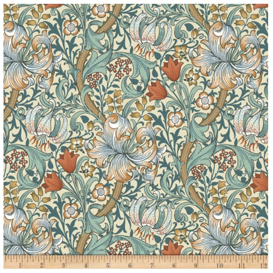 Table Linens morris & Co. Standen Golden Lily Autumn Tablecloth, Runner ...
