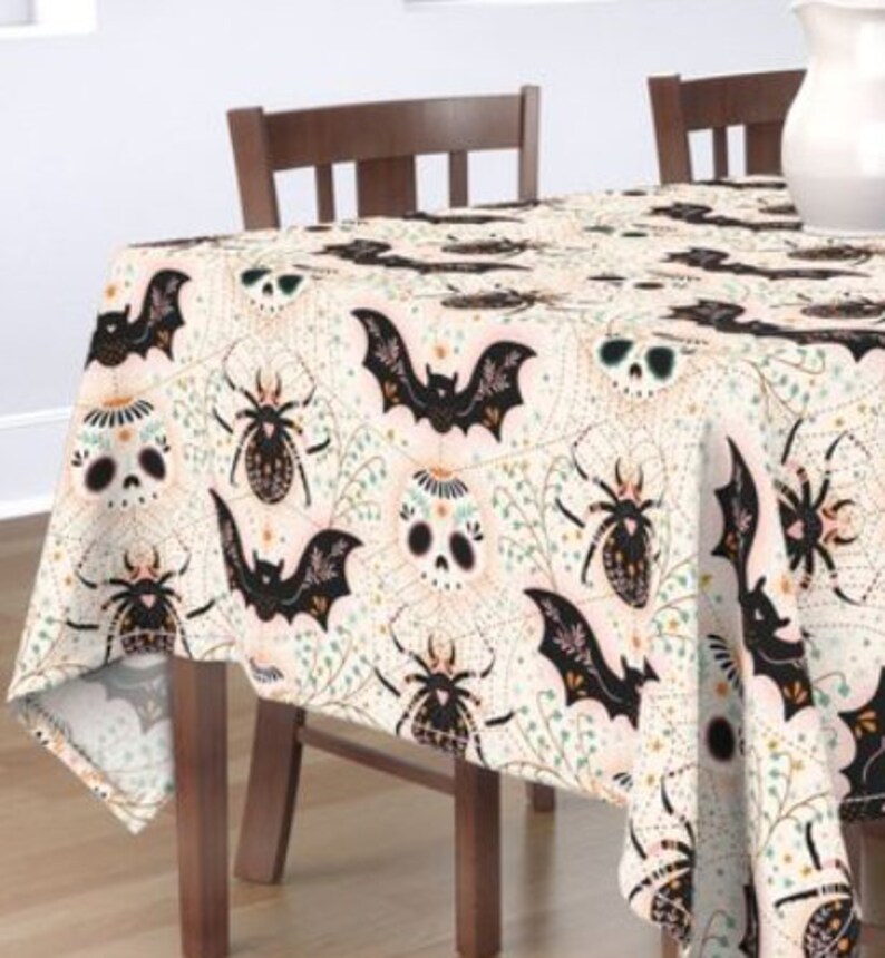 Table Linens pastel Halloween Garabateo Cotton - Etsy
