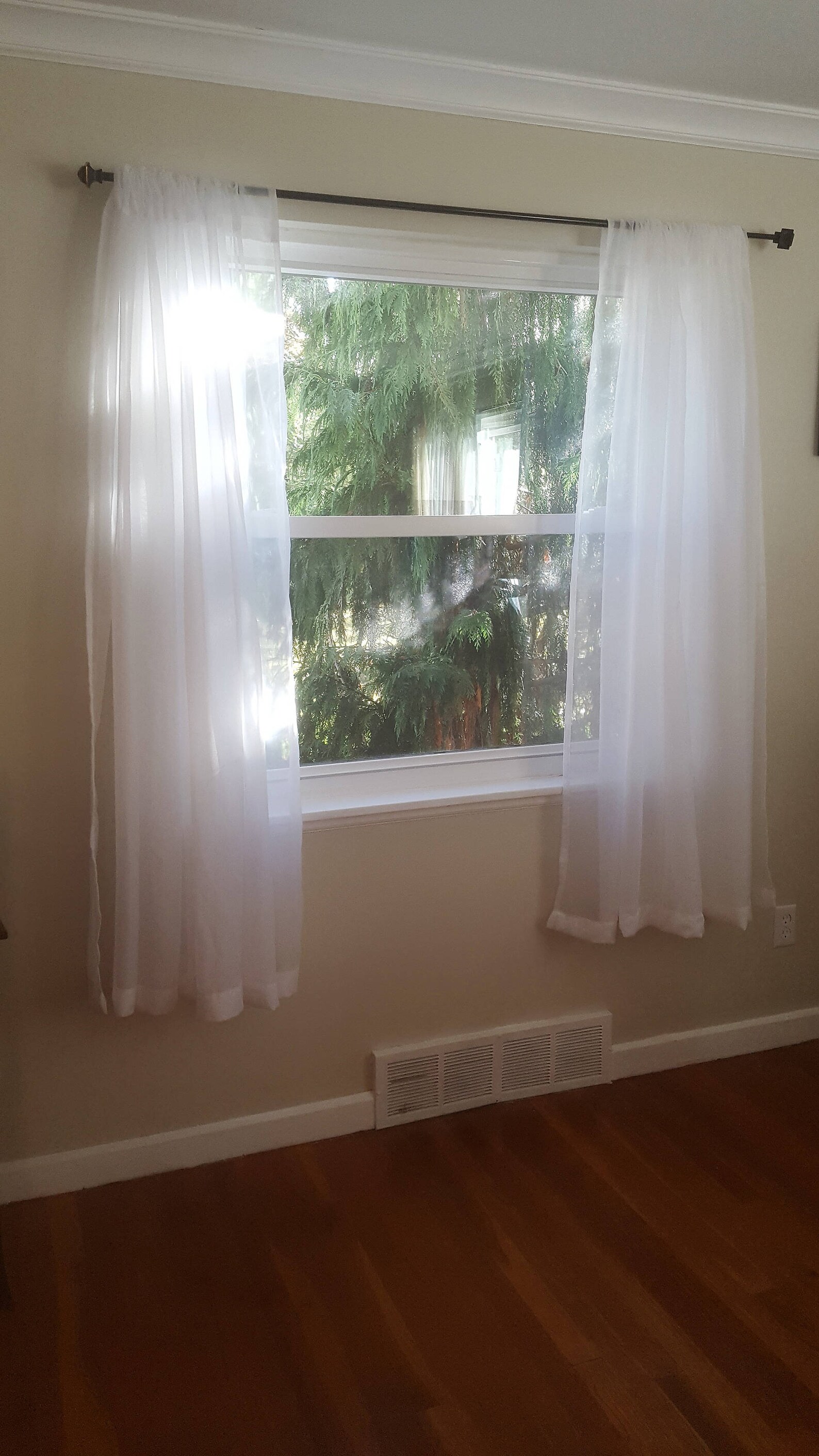 White Voile Sheer Window Curtain One Panel Extra Wide Custom - Etsy