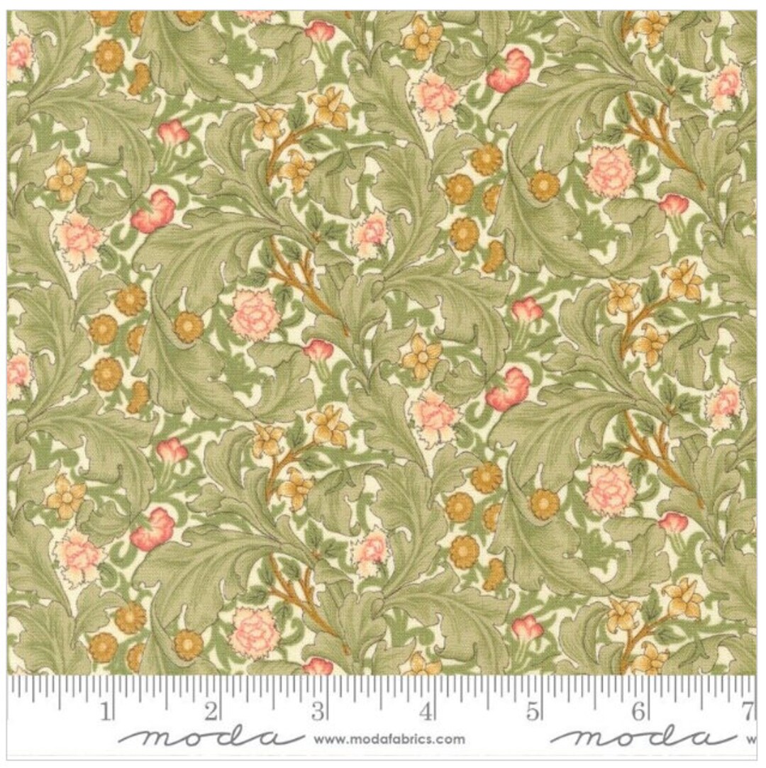 Table Linens acanthus Hedge Floral Porcelain Fabric Morris Meadow by ...
