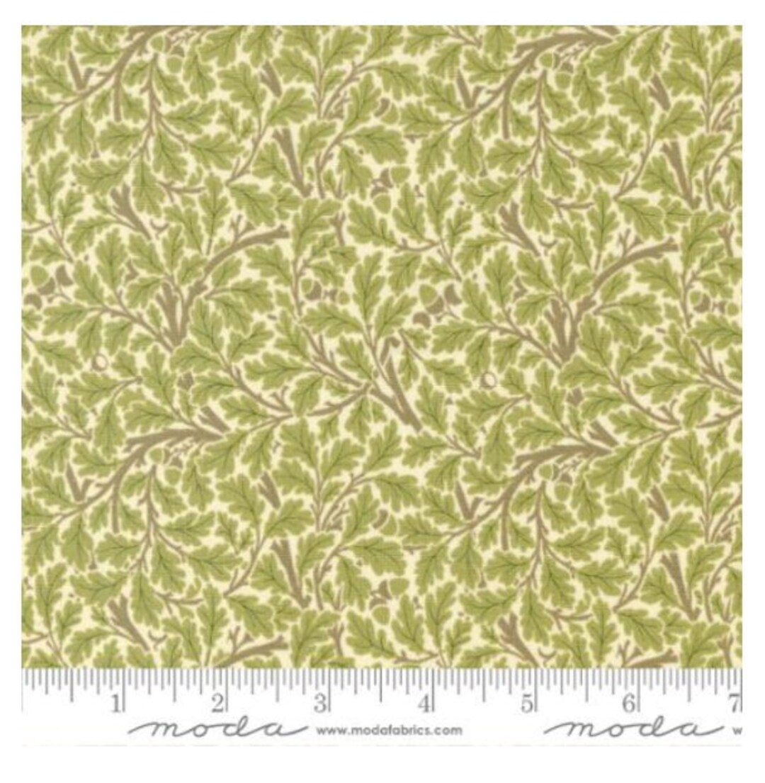 One Curtain Panel oak Leaf Hedge Porcelain Fabric Morris Meadow by ...