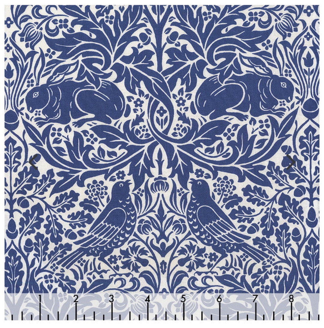 One Curtain Panel wandle BRER RABBIT BLUE Fabric, Freespirit Fabrics ...