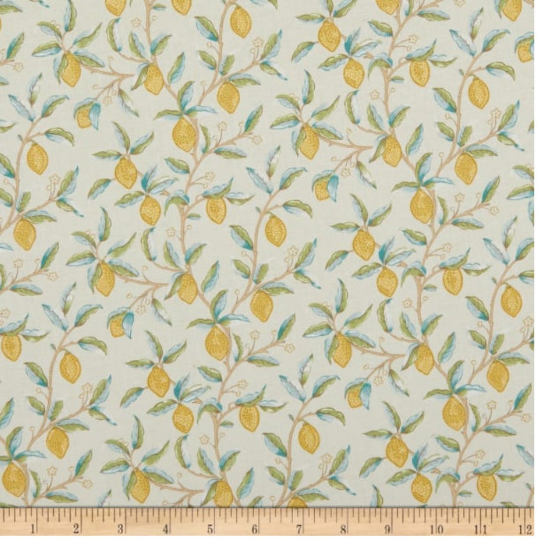 Table Linens morris & Co. Orkney Lemon Tree Linen - Etsy