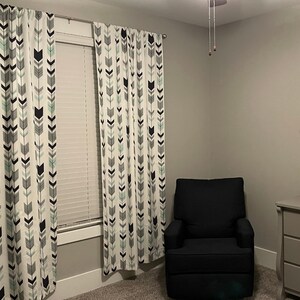 One (1) Curtain Panel or Valance "fletching Arrows" Cotton Fabric ...