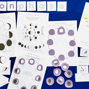 Moon Phases | Lunar Phases Homeschool Printables | Waldorf | Montessori ...