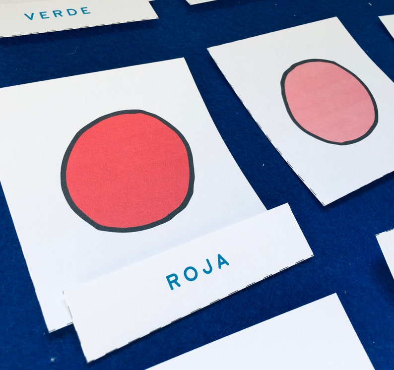 Spanish English Colours Translation Printable Homeschool Montessori ...