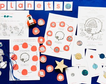 Montessori Solar System Planets Cards - Etsy