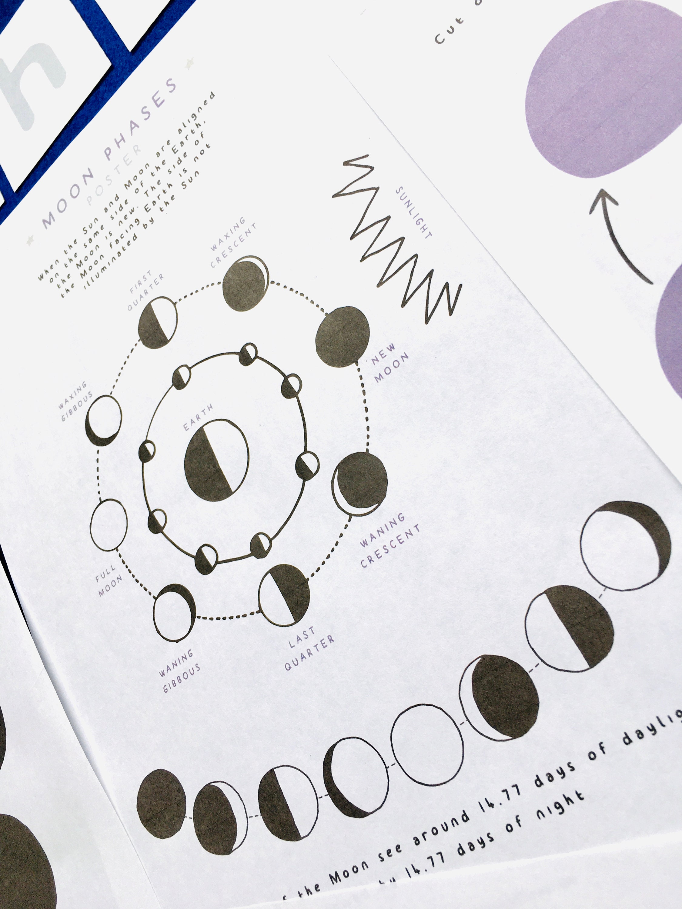 Moon Phases | Lunar Phases Homeschool Printables | Waldorf | Montessori ...