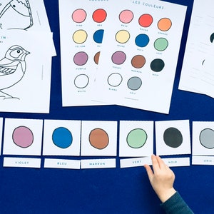 French English Colours Translation Printable | Homeschool | Montessori ...