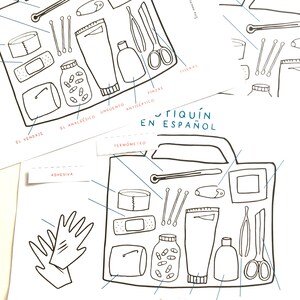 Spanish and English First Aid Kit Home Education Printable | Homeschool ...
